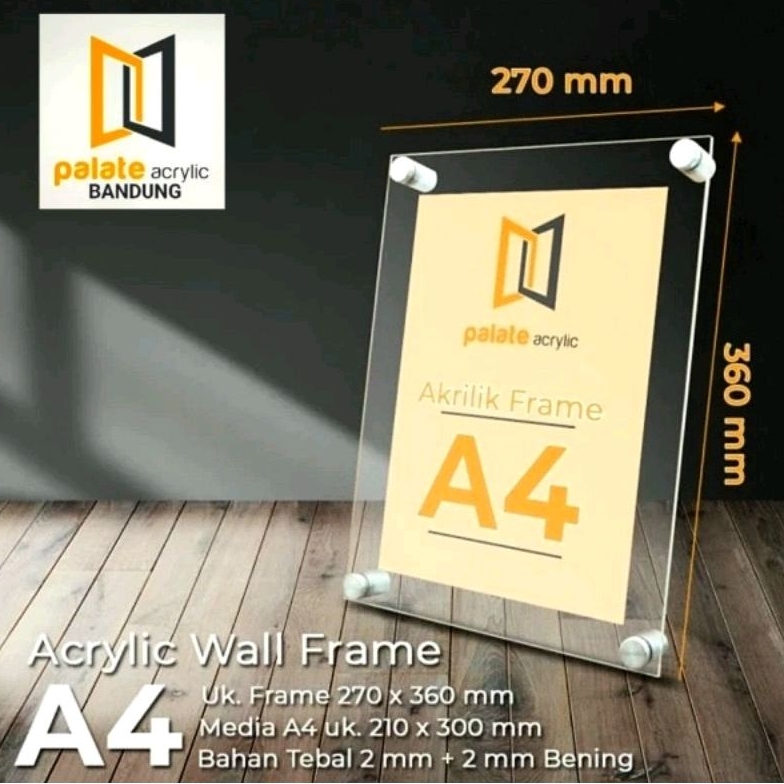 Jual ACRYLIC WALL FRAME A4/ AKRILIK FRAME A4/ BINGKAI FOTO | Shopee ...
