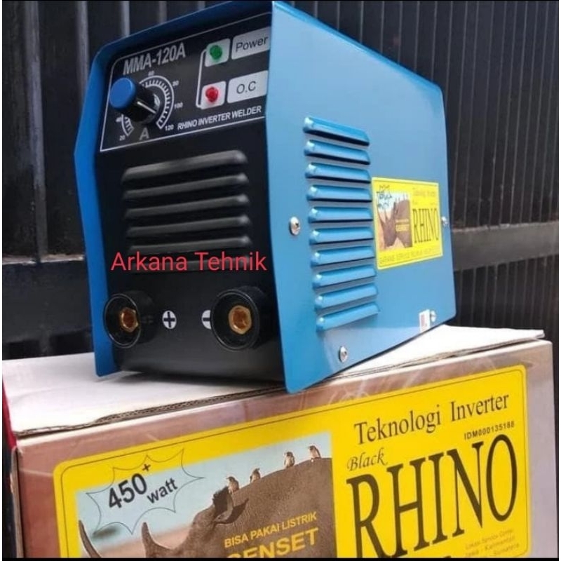 Jual Mesin las mma 120A ECO Rhino 450 Watt // Mma 120A ECO Rhino 450 watt | Shopee Indonesia