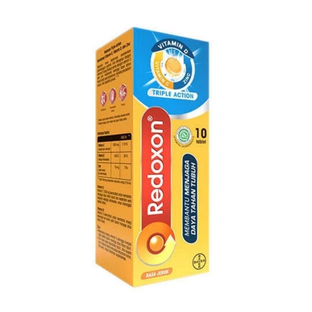 Jual REDOXON 10 TABLET TRIPLE ACTION RASA JERUK | Shopee Indonesia