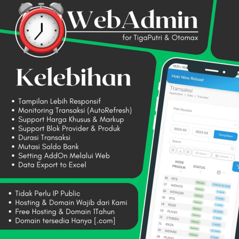 Jual Web Admin Bisa utk OtomaX atau Tigaputri | Shopee Indonesia
