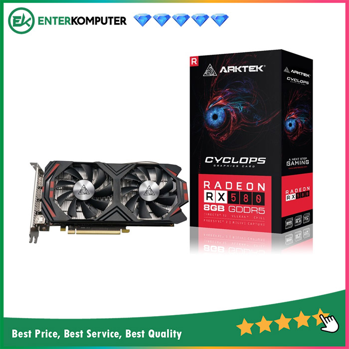 Jual Arktek Radeon RX 580 8GB GDDR5 Cyclops | Shopee Indonesia