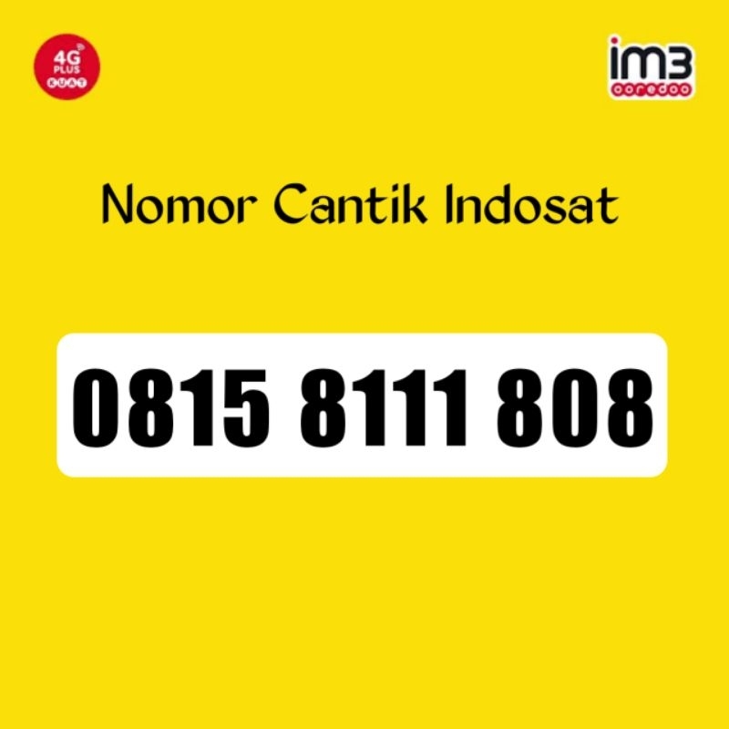 Jual Nomor Cantik Im3 11 Digit Super Hoki 808 808 999 777 333 111 808 ...
