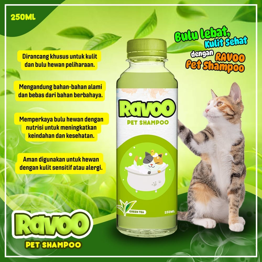 Jual RAVOO SHAMPOO 250ML - Shampo Hewan Kucing Anjing Anti Kutu Jamur ...