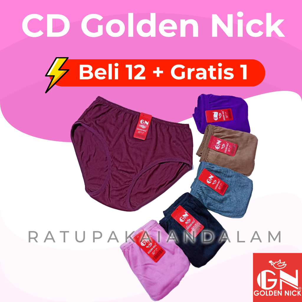 Jual [12 GRATIS 1] CD GOLDEN NICK CD WANITA CELANA DALAM WANITA WARNA ...