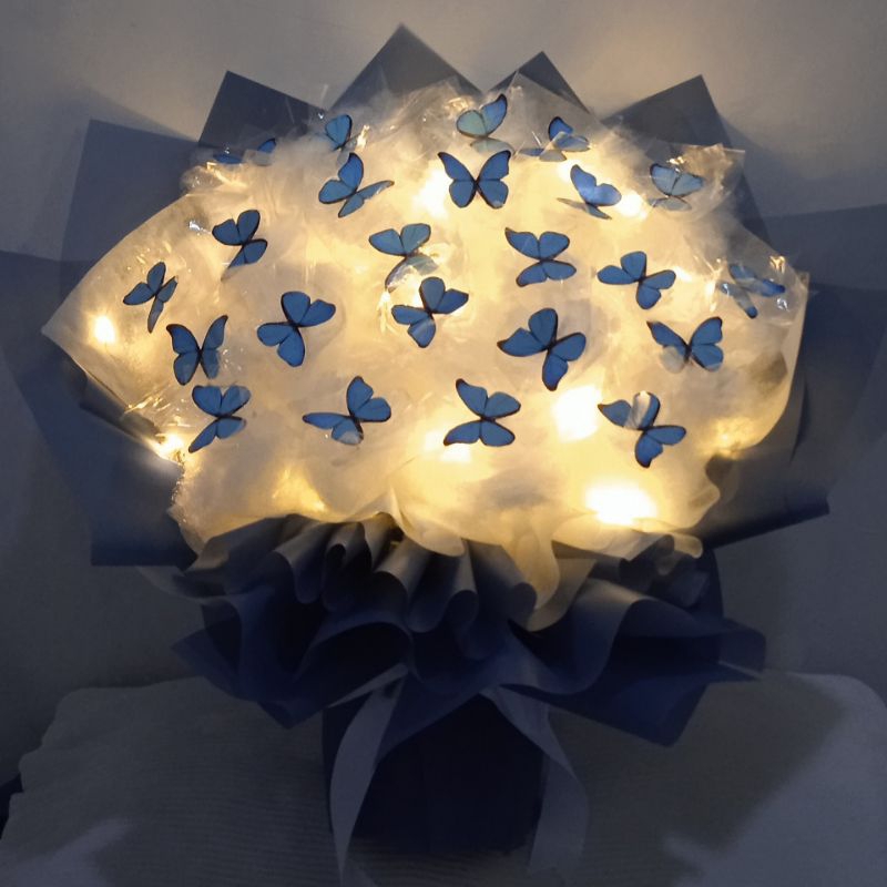 Jual Buket butterfly LED Buket kupu kupu Buket wisuda Buket ulangtahun ...