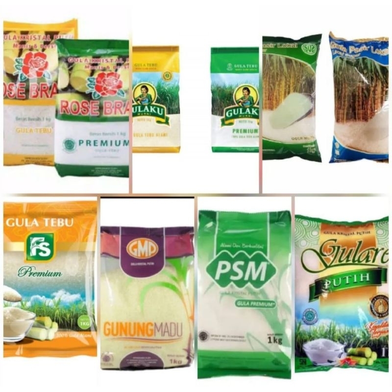 Jual Gula Pasir Merek Random (Isi 1 Kg) | Shopee Indonesia