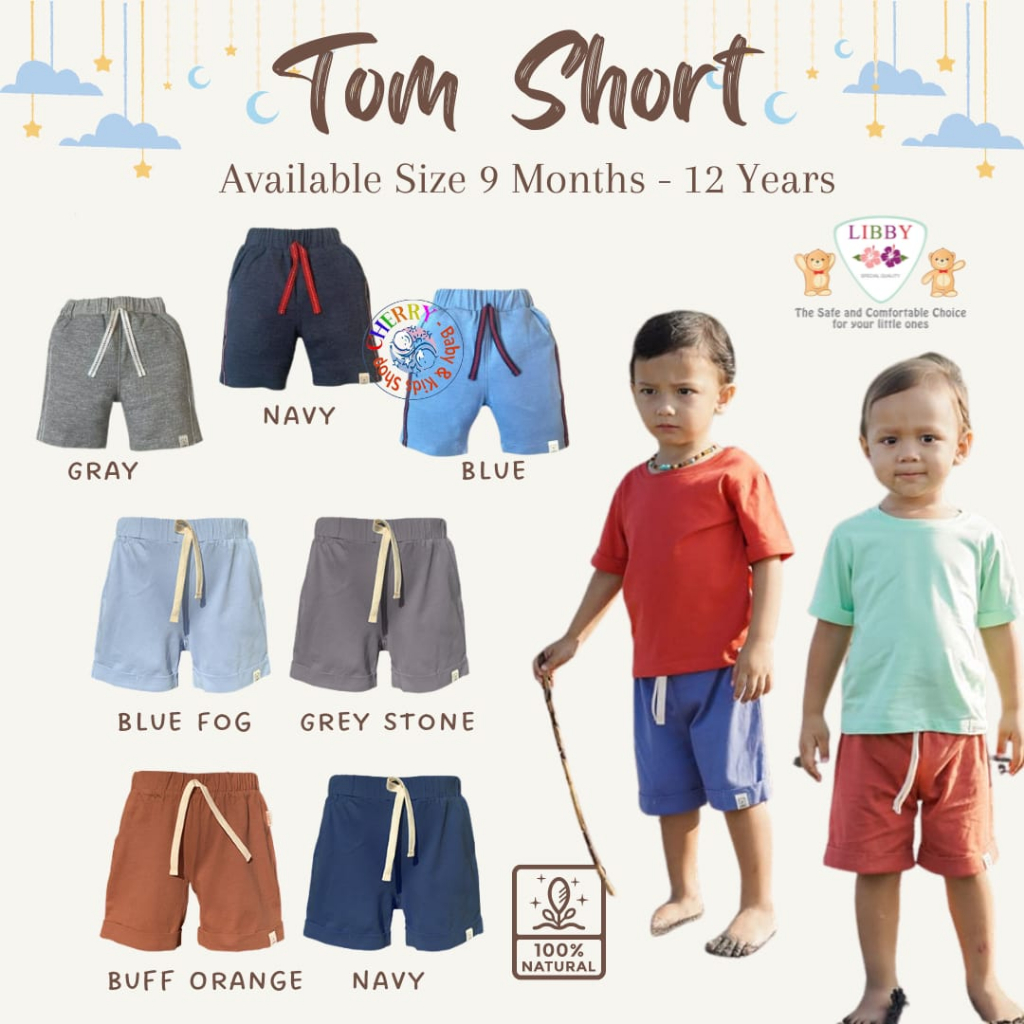 Jual Libby Tom Short 9 Bulan - 8 Tahun Celana Pendek Denim / Anak Earth Series Unisex CBKS ...