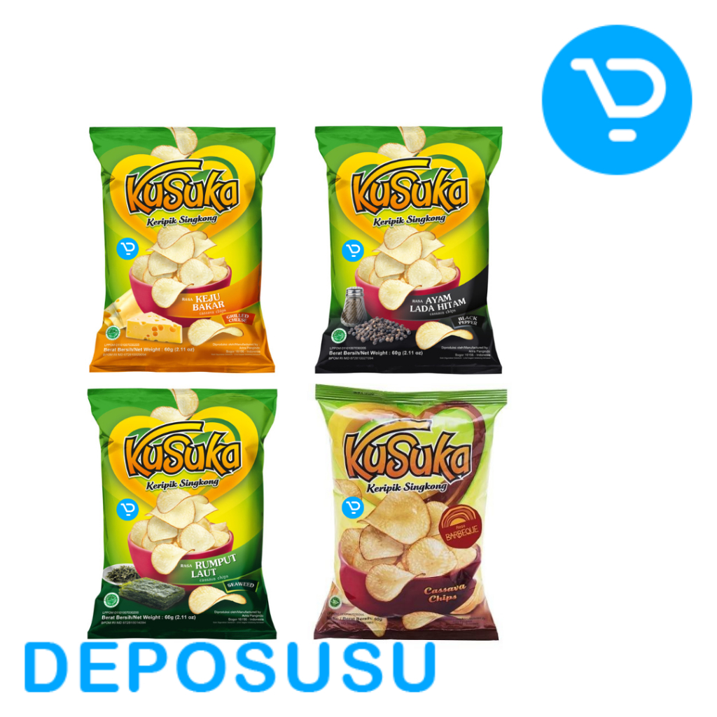 Jual Kusuka Keripik SIngkong Ayam Lada Bbq Keju Bakar Rumput Laut Balado | Shopee Indonesia