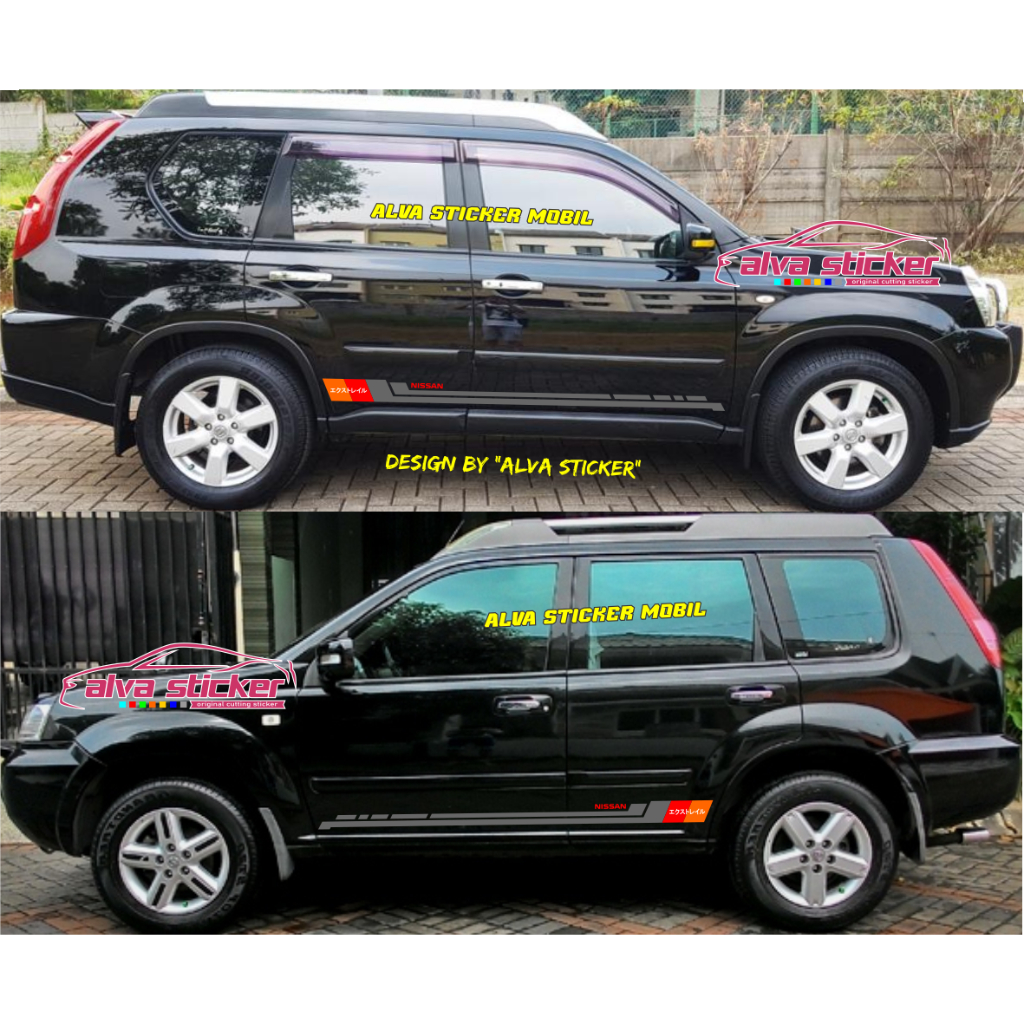 Jual new sticker xtrail stiker x-trail list body stiker mobil nissan ...
