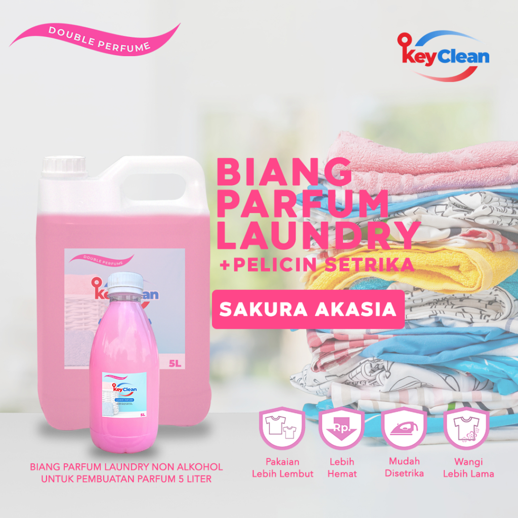 Jual KEYCLEAN BIANG Parfum Laundry Anti Bakteri - Pelicin Pakaian 5L ...