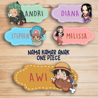 Jual Hiasan Dinding Papan Nama Kamar Gantungan Pintu One PIece Luffi D ...