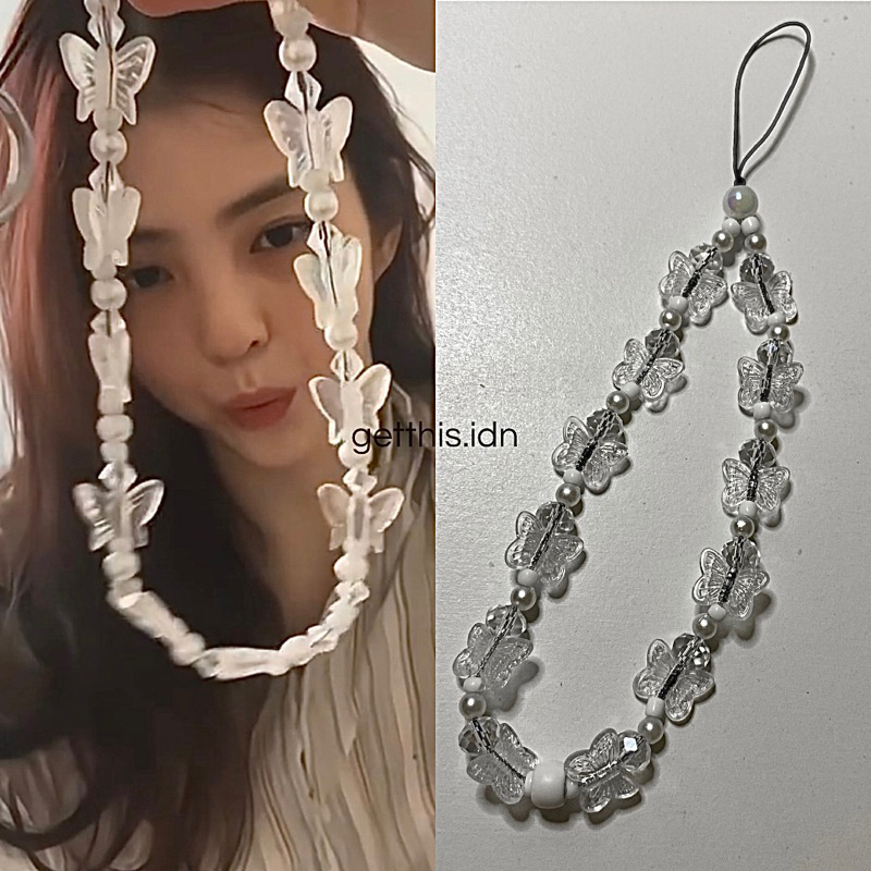 Jual (GT00991) Phonestrap Han So Hee Yu Na-Bi Kupu-Kupu Inspired ...