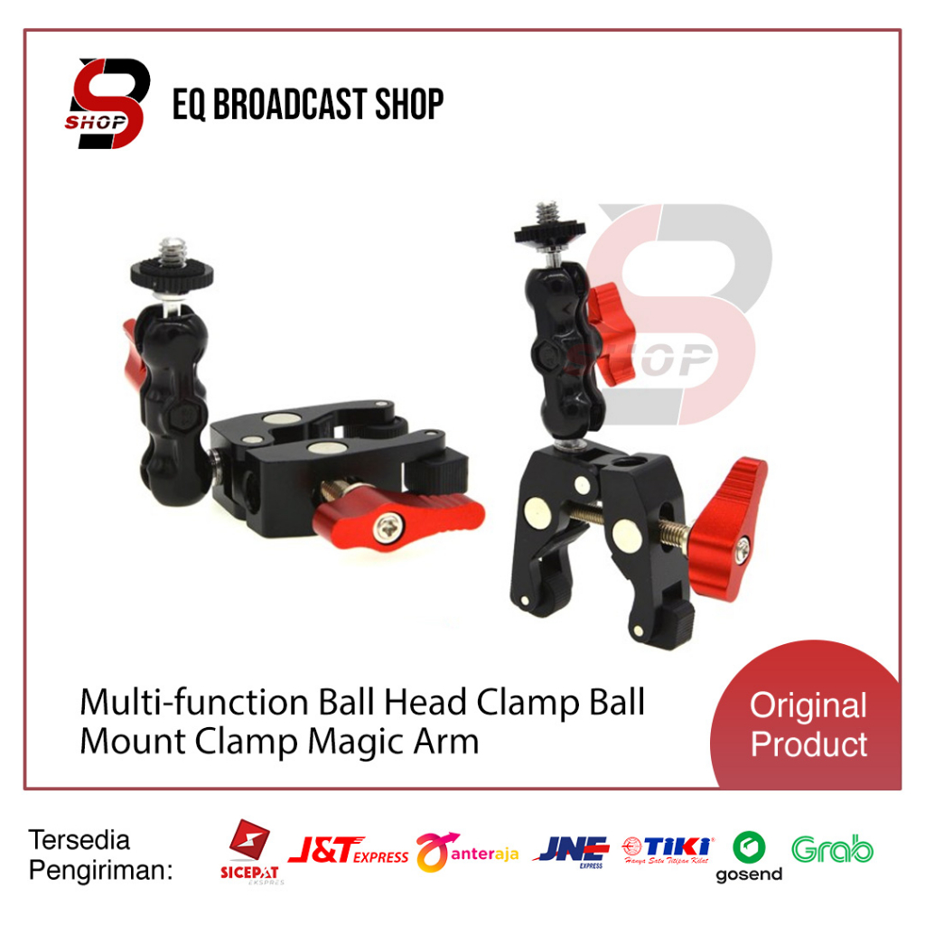 Jual Multi-function Ball Head Clamp Ball Mount Clamp Magic Arm | Shopee ...