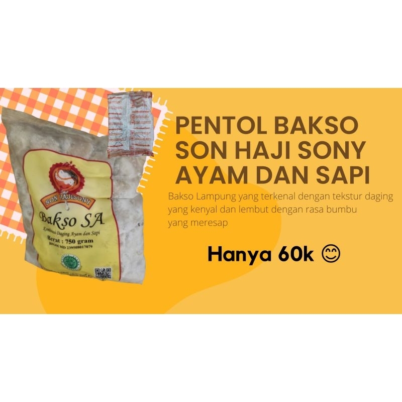 Jual Paket Bakso Son Haji Sony plus bumbu | Shopee Indonesia