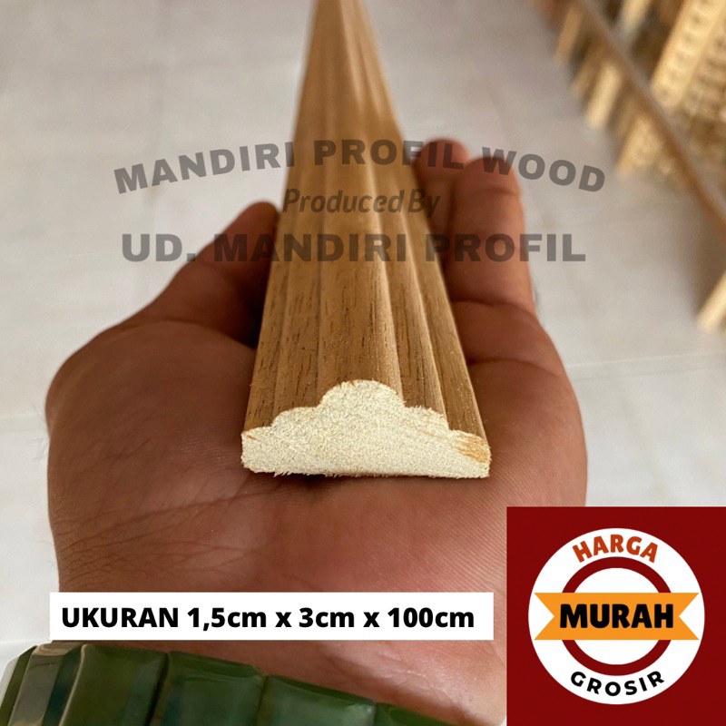 Jual LIS GUNUNG KAYU PROFIL KAYU WALLMOULDING | Shopee Indonesia