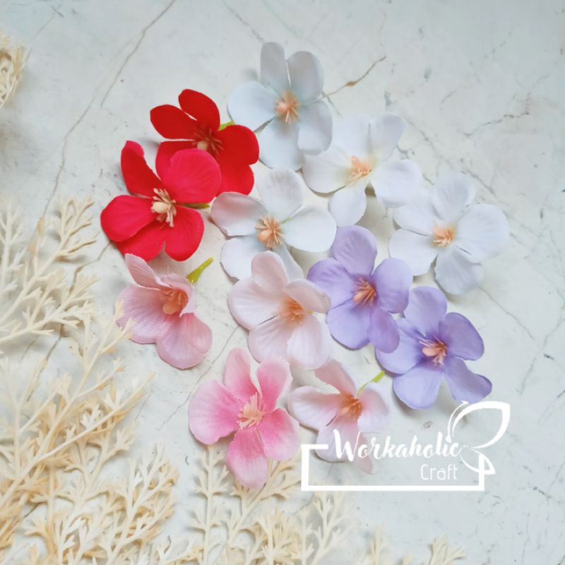 Jual Kepala Bunga Hidrangea Sakura Ecer Bahan Dekorasi Hias Mahar ...