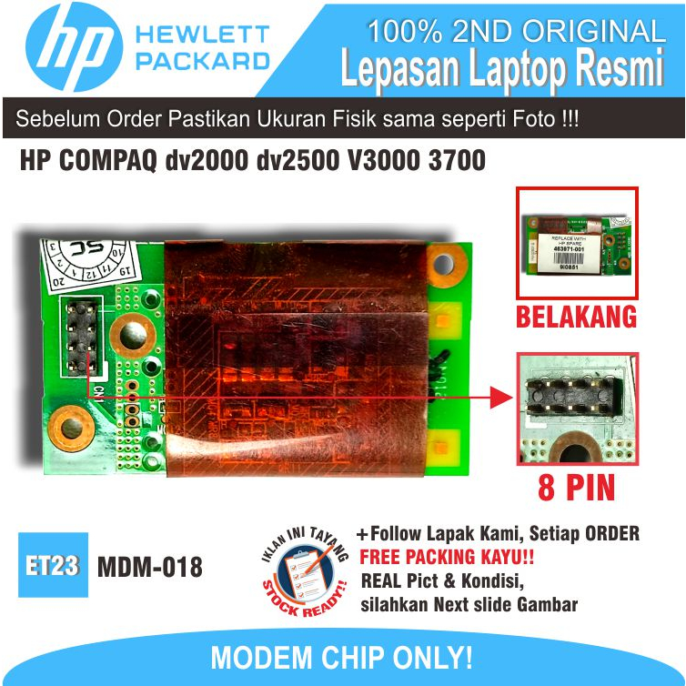 Jual ET23 MDM-HP-2 Internal Modem Card Modem Chip Laptop Notebook ...