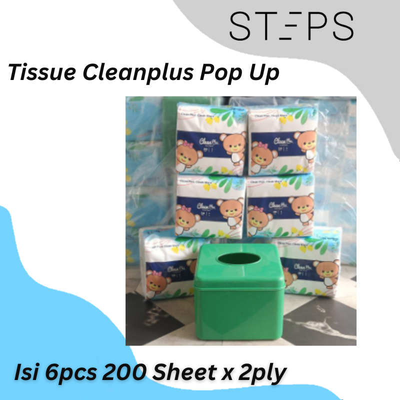 Jual Tissue Clean Plus Pop Up 200 sheet x 2ply Tissue Pop Up / Tissue ...