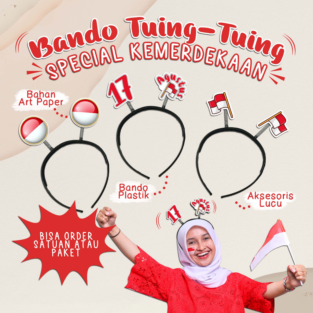 Jual BANDO UNIK TUING-TUING LUCU - Bando Per - Tema Kemerdekaan ...