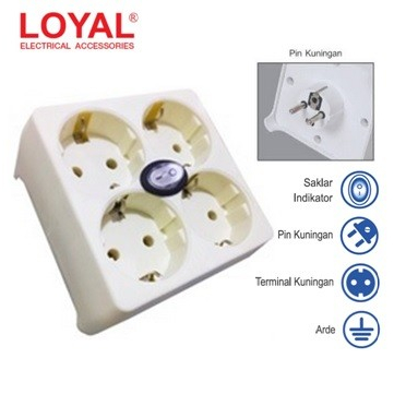 Jual LOYAL OVER STEKER / STOP KONTAK ARDE MULTI 4 IN 1 + SAKLAR LY ...