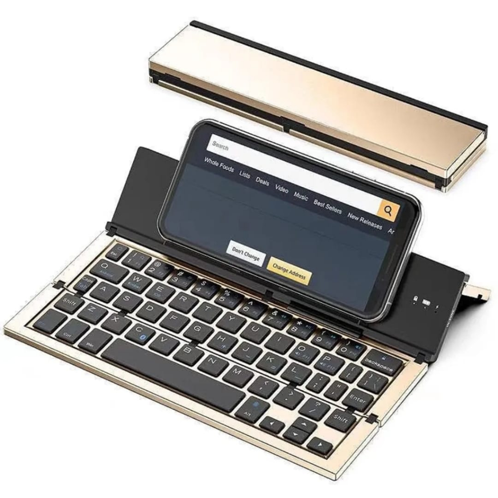 Jual Folding Bluetooth Wireless Keyboard Stand Smartphone Tablet ...