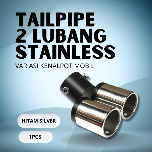 Jual Muffler Cutter Tailpipe 2 Lubang Sambungan Ujung Buntut Knalpot Mobil Tail Pipe Variasi ...