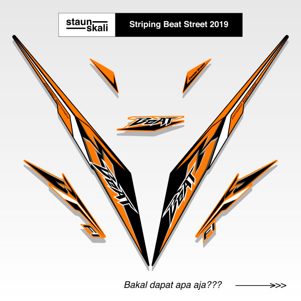 Jual Striping Honda Beat Street Variasi (21) 2016 2017 2018 2019 eSP Fi ...