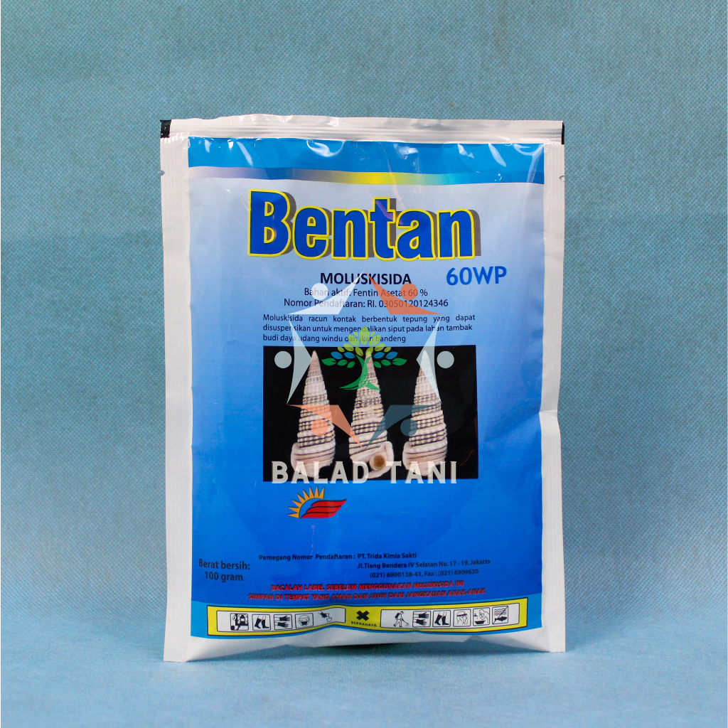 Jual BENTAN 60 WP 100 GRAM KEMASAN PABRIK MOLUSKISIDA RACUN KEONG SIPUT | Shopee Indonesia
