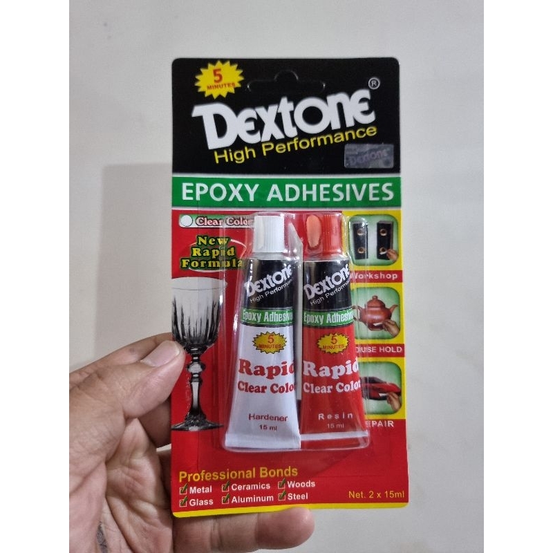 Jual lem epoxy dextone rapid 5 menit | Shopee Indonesia
