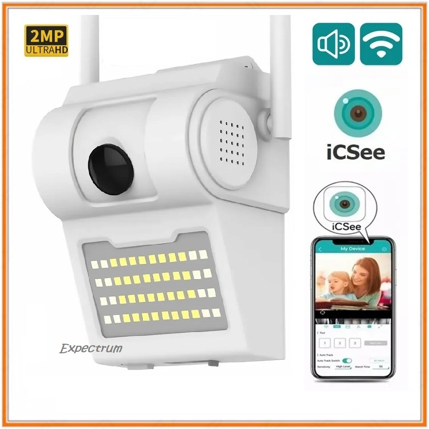 Jual IP CAMERA / IPCAM ICSEE Dinding. 2MP. 16 Infrared & 32 Bright Led ...