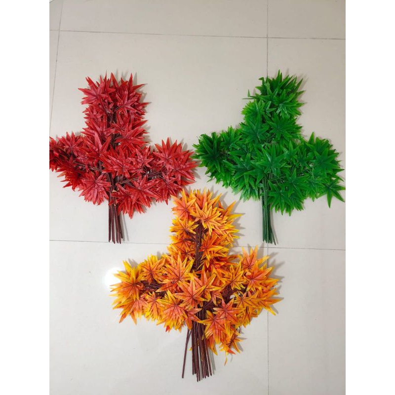 Jual Daun Latex Mapel Amerika / DAUN MAPLE LATEX TANGKAI ORANGE HIJAU ...