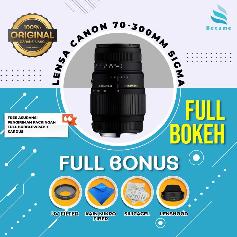 Jual Lensa Sigma 70-300mm For Canon Nikon DG Macro Normal Mulus Ada ...