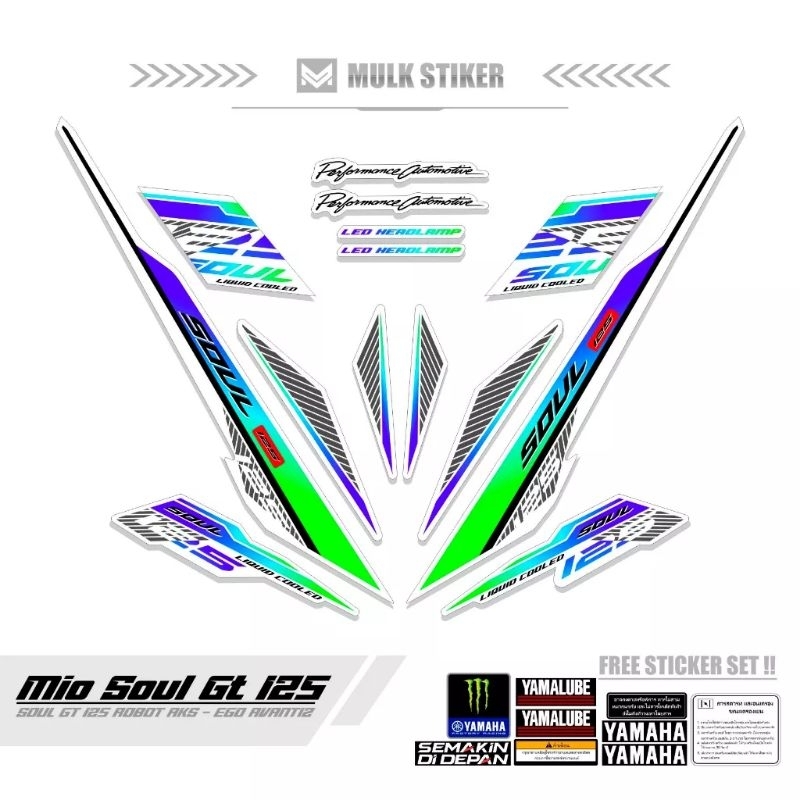Jual STRIPING MIO SOUL GT 125 ROBOT MOTIF 32/ STIKER SOUL GT 125 AKS ...