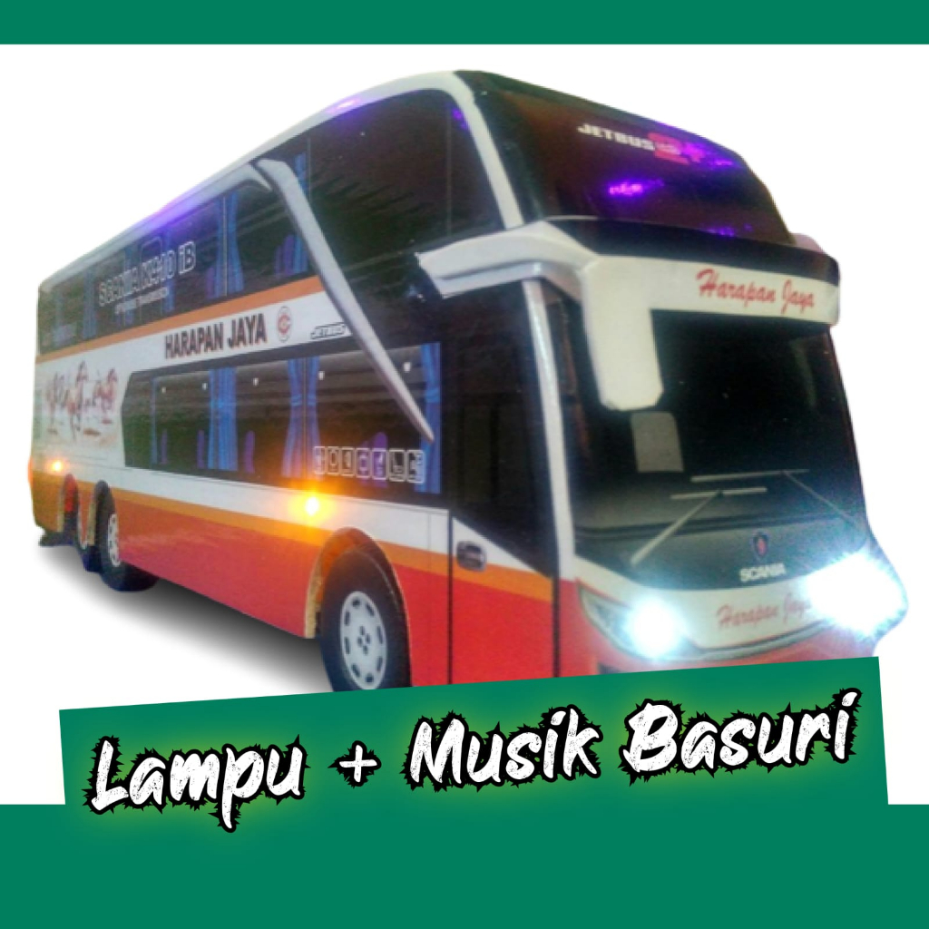 Jual Miniatur bus bis Lampu dan Musik Telolet basuri | Shopee Indonesia