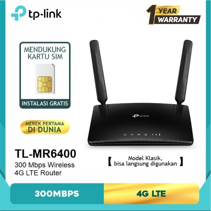 Jual TP-Link TL-MR6400 4G LTE Router Modem MiFi Wireless N 300Mb TL MR6400 MR 6400 | Shopee ...