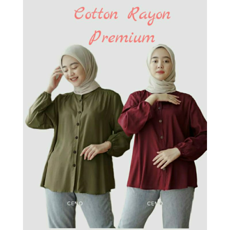 Jual DENA SHIRT RAYON PREMIUM | ATASAN CEWEK BLOUSE BAHAN RAYON PREMIUM ...