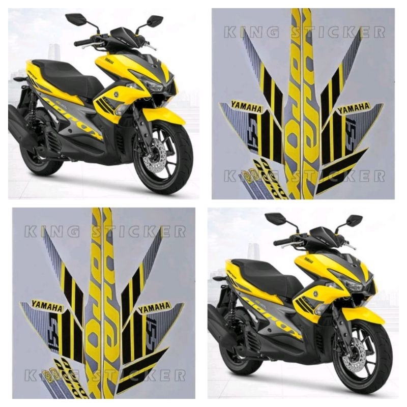 Jual STRIPING YAMAHA AEROX 155 TAHUN 2017 WARNA KUNING DEK SILVER ...