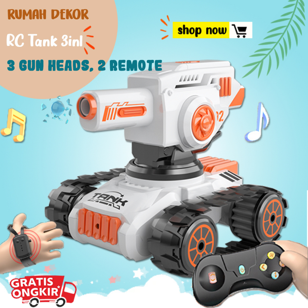 Jual Mini Tank 3in1 RC Car Mainan Anak Mobil Remote Control Kontrol ...