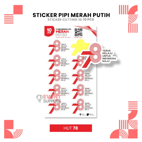 Jual Sticker Pipi HUT RI Bendera Merah Putih (10pcs) | Shopee Indonesia