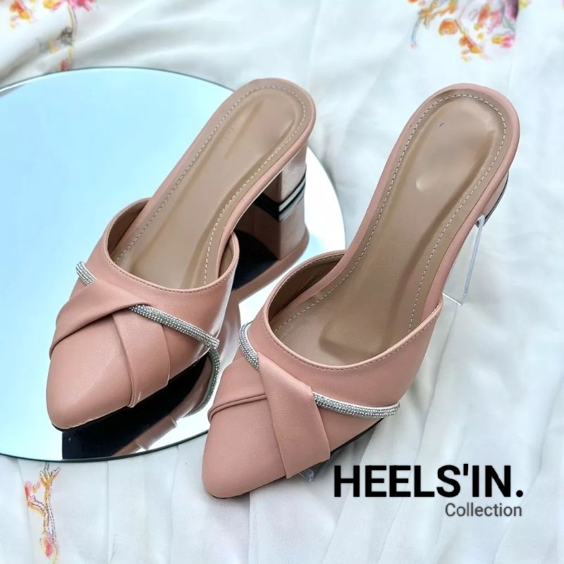 Jual SANDAL HEELS HAK TAHU BAPAU SELOP MUTIARA HEELS 5 CM CANTIK ...
