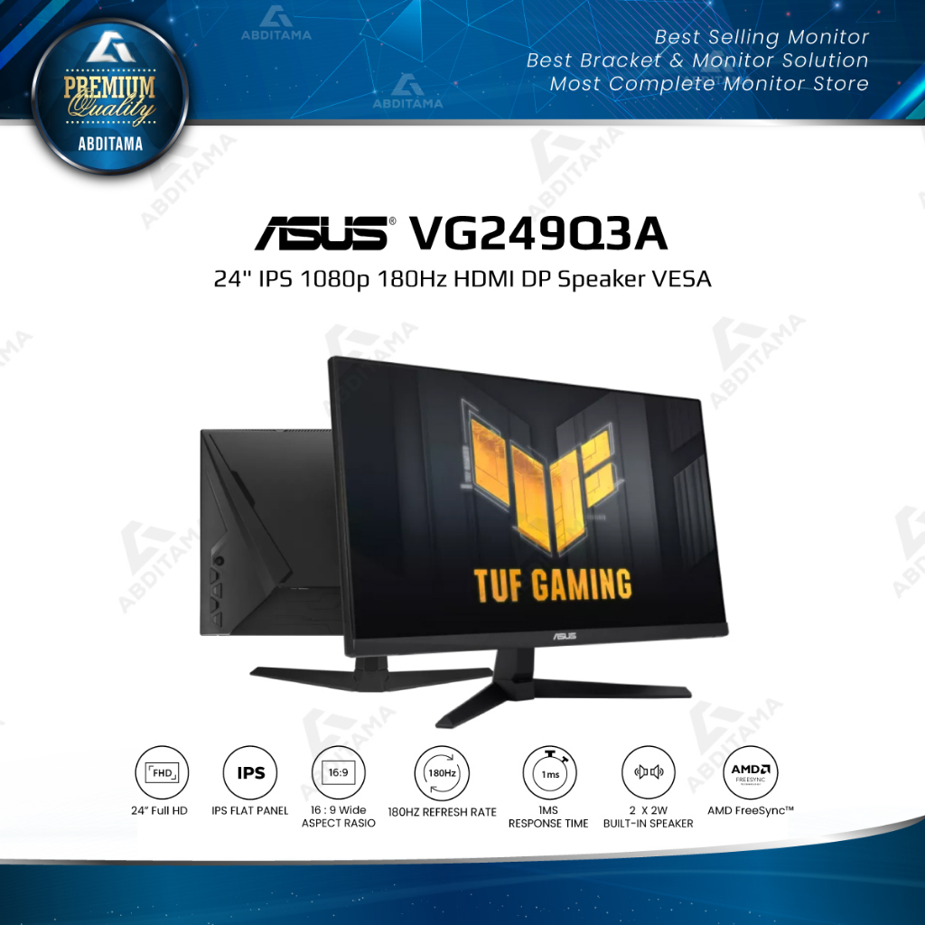 Jual Monitor LED ASUS VG249Q3A 24" IPS 1080p 180Hz HDMI DP Speaker VESA ...