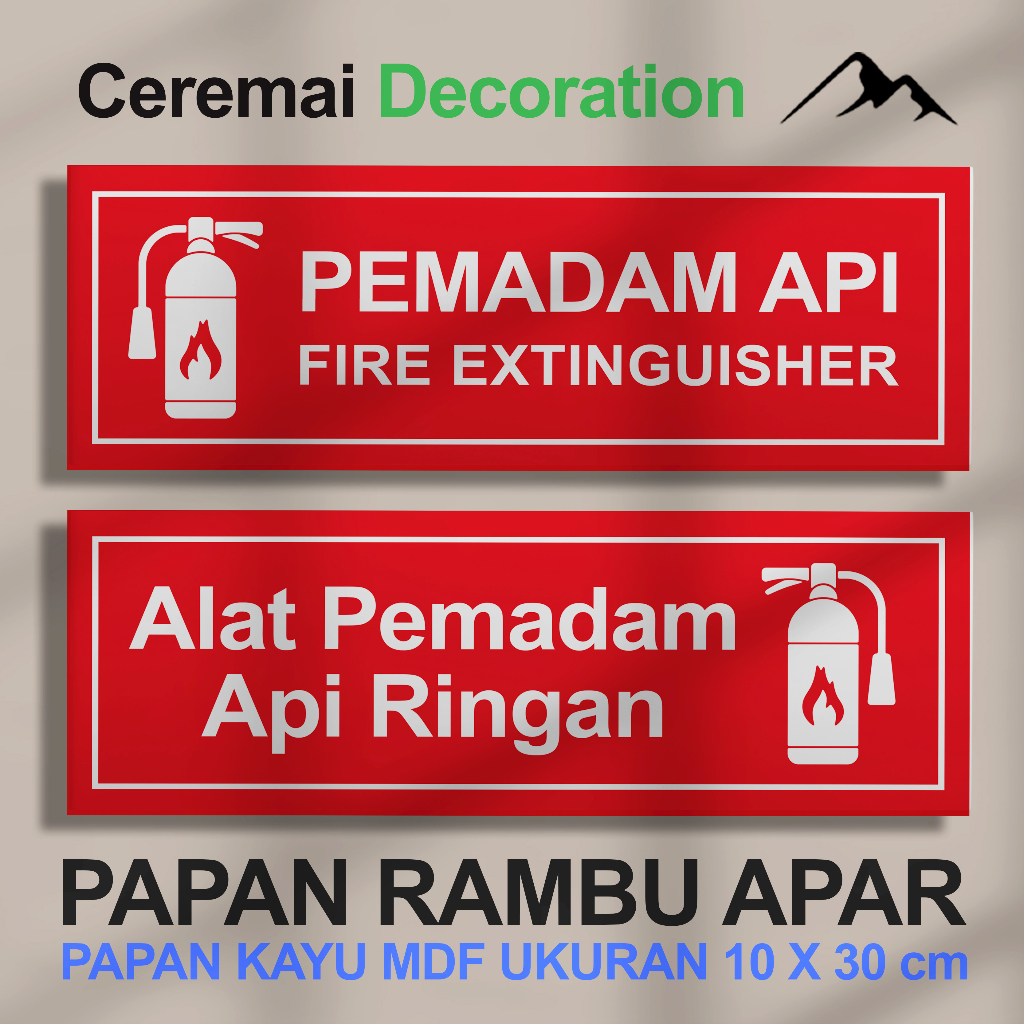 Jual CM DECOR - PAPAN RAMBU ALAT PEMADAM API RINGAN APAR FIRE ...