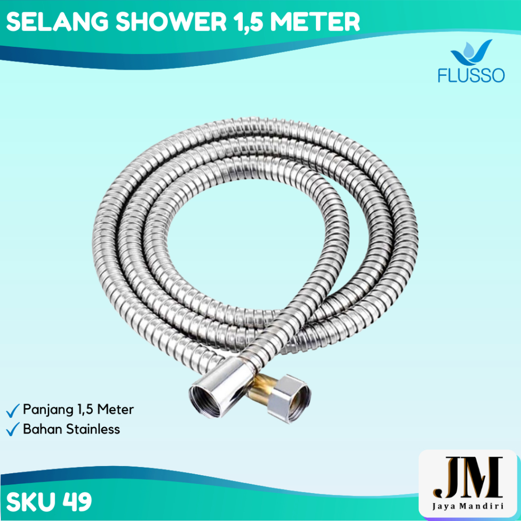 Jual Flusso Selang Shower Stainless Flexible Bisa Ditekuk Tidak Mudah ...