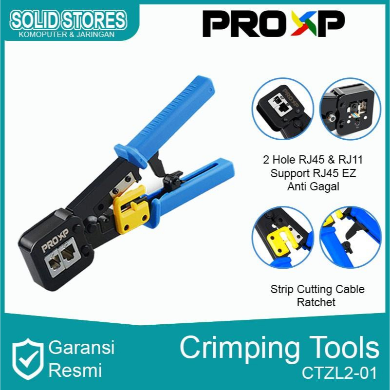 Jual Crimping Tools EZ-CRZL2-01 PROXP - Alat Pemotong Kabel RJ45 RJ11 ...