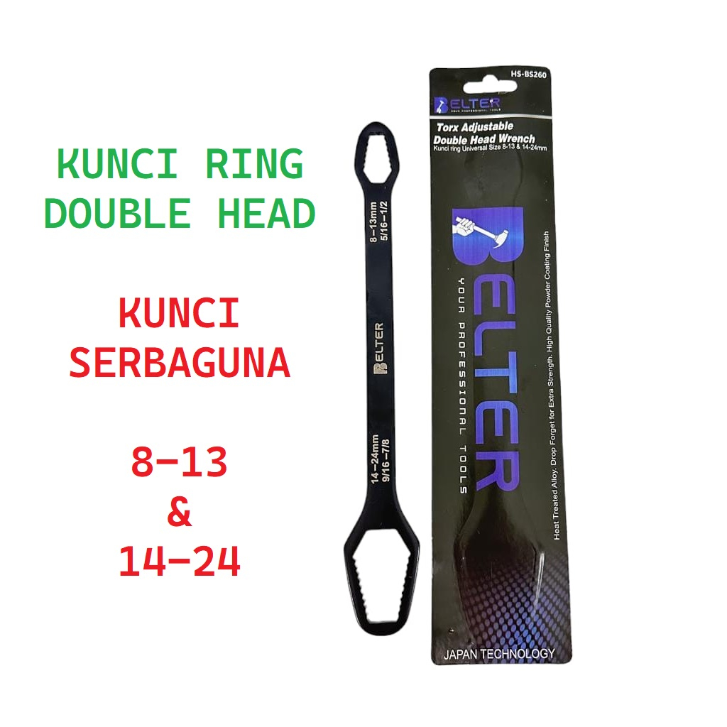 Jual BELTER KUNCI RING DOUBLE HEAD | KUNCI RING PAS MULTI SIZE 8-24MM ...