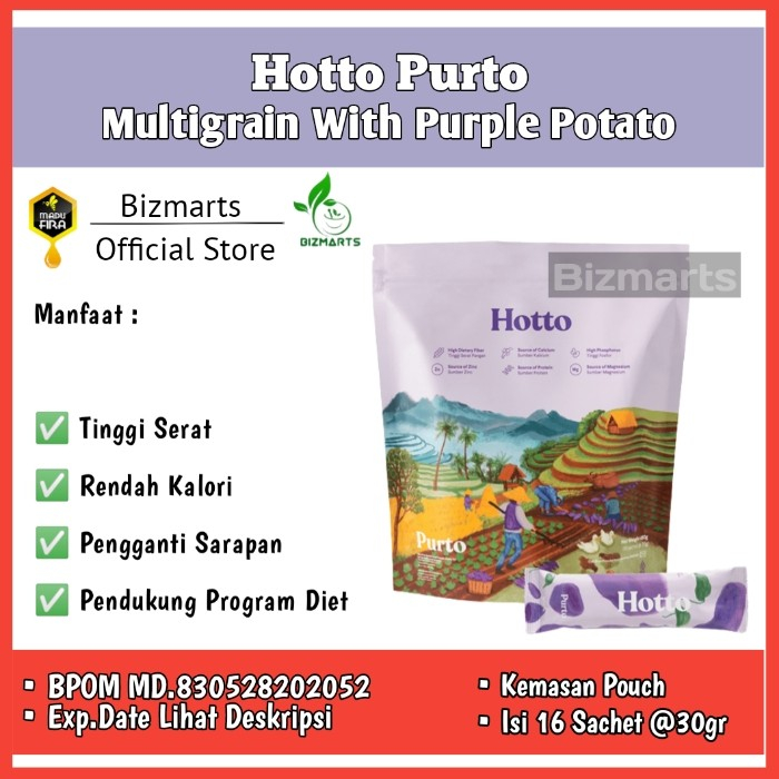 Jual Hotto Purto Oat Replacement Meal Superfood Multigrain Dengan Ubi ...