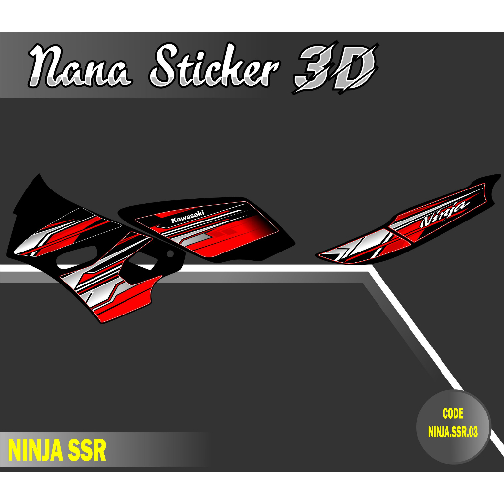 Jual Striping NINJA SSR Variasi Stiker Sticker list body motor NINJA ...