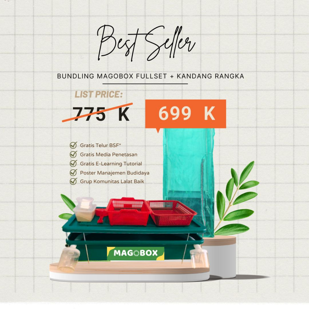 Jual Bundling Magobox Fullset dan Kandang BSF Rangka Paket Lengkap ...