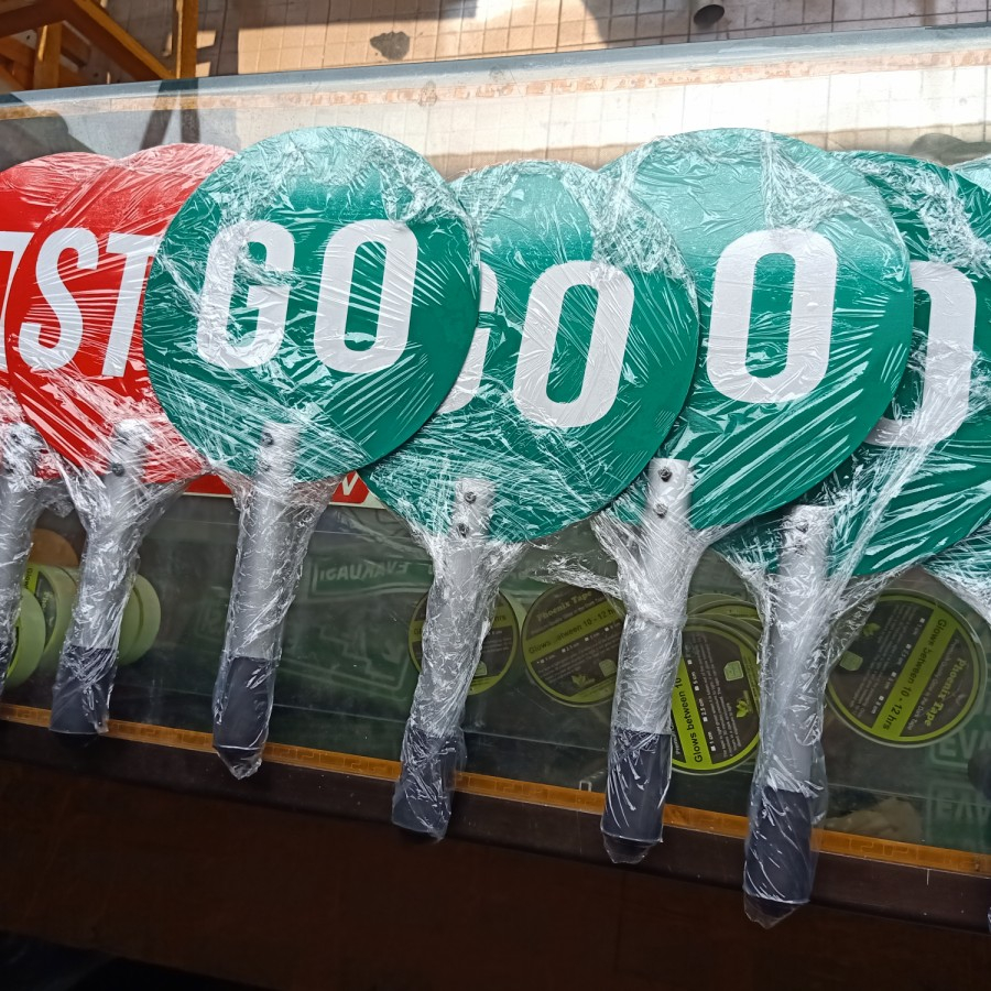 Jual Plat Gagang Rambu Parkir Stop & Go Tangan Diameter 20cm | Shopee ...