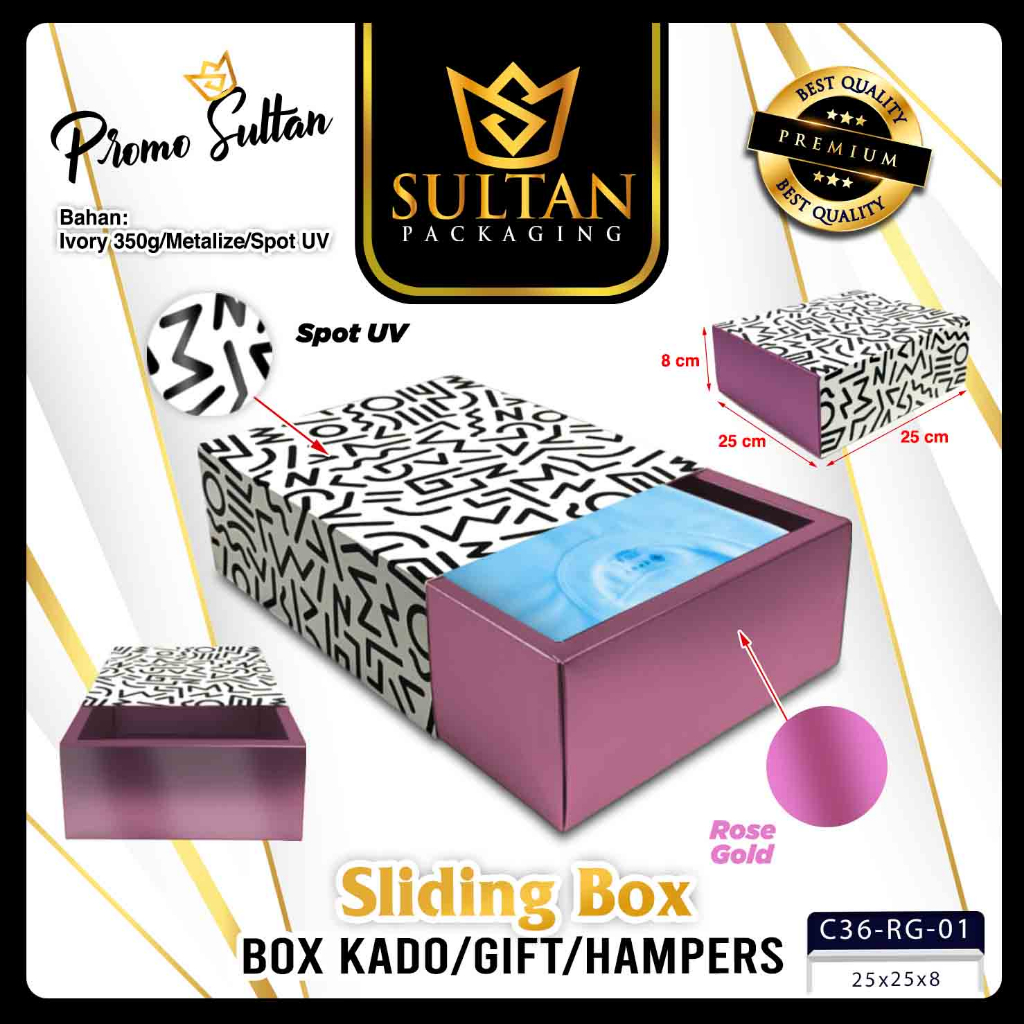 Jual Slide Box Packaging - Kotak Box Hadiah Ulang Tahun Mewah - C36 ...